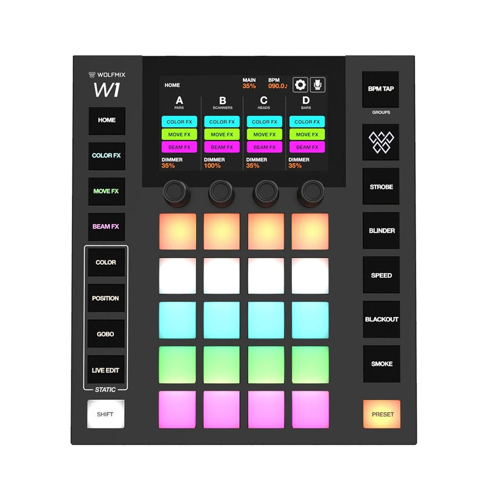 Wolfmix W1 Mk2 Standalone Performance DMX Lighting Controller – Pro ...