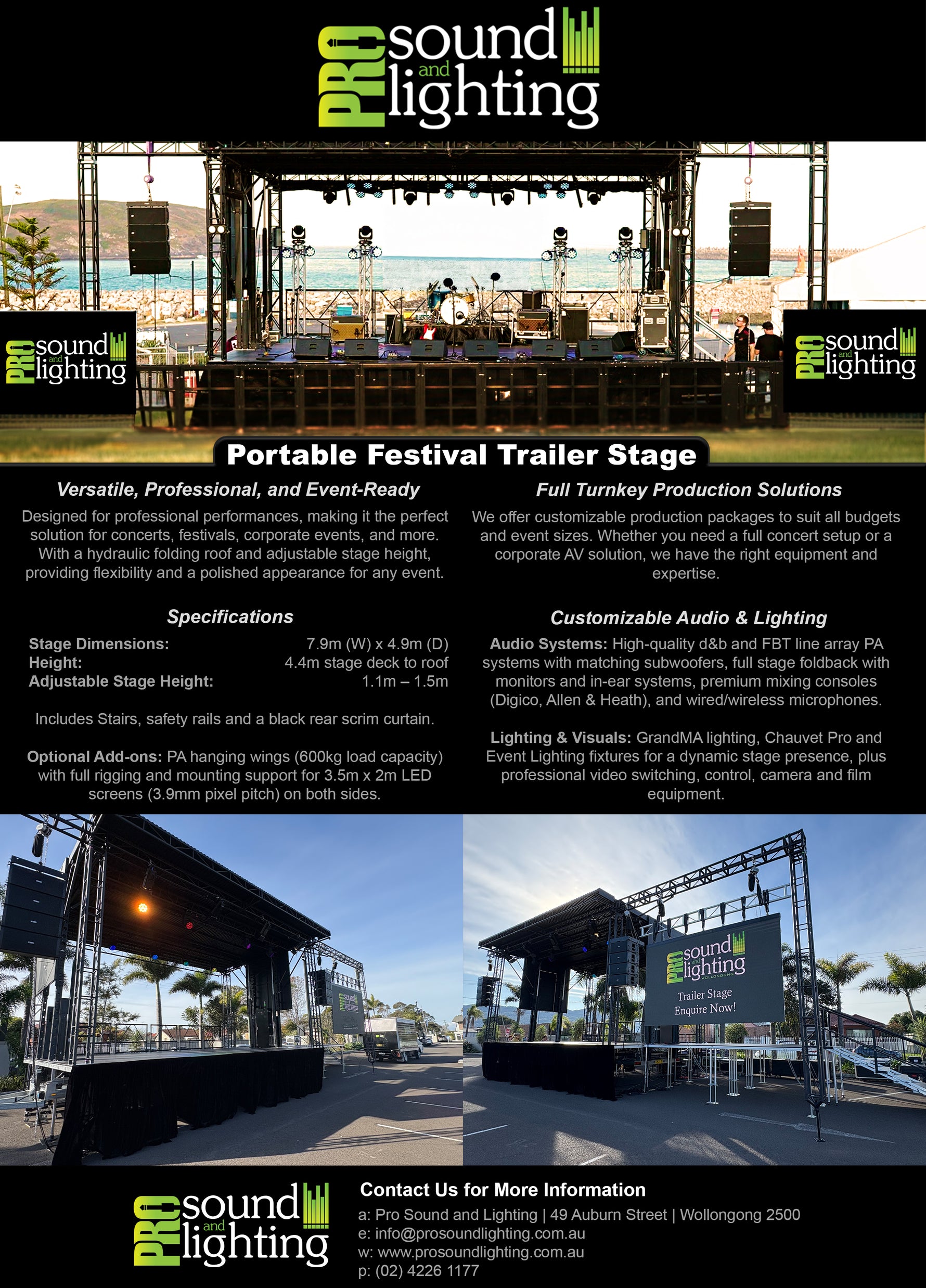 Trailer Stage – Pro Sound and Lighting